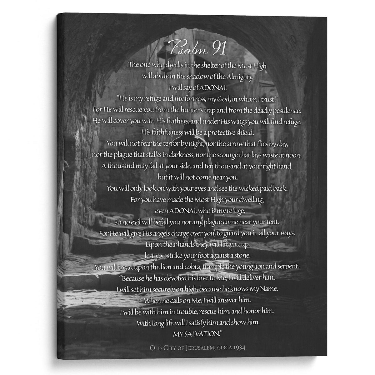 "Psalm 91" The Prayer of Protection - Gallery Wrapped Canvas Art – I Am ...